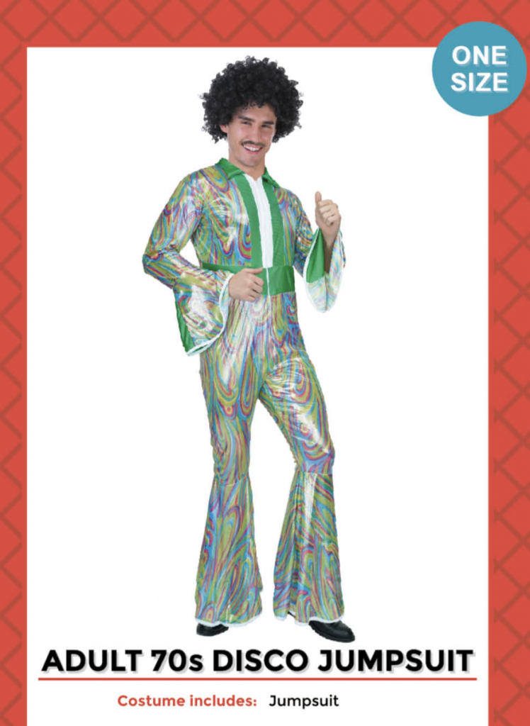 ADULT 70S DISCO COSTUME – One size | LETZ PARTY